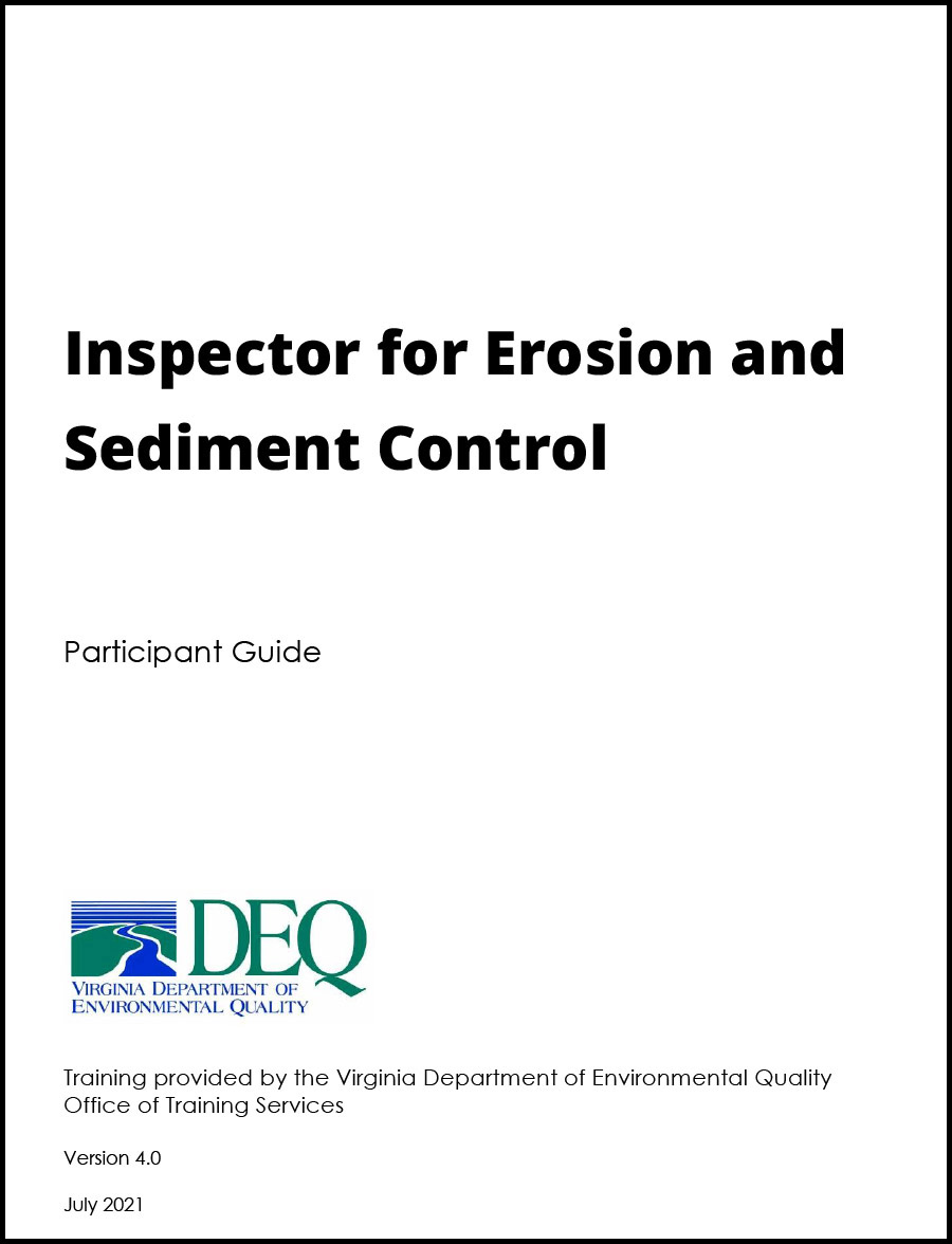 Inspector for Erosion and Sediment Control Participant Guide - BambooInk